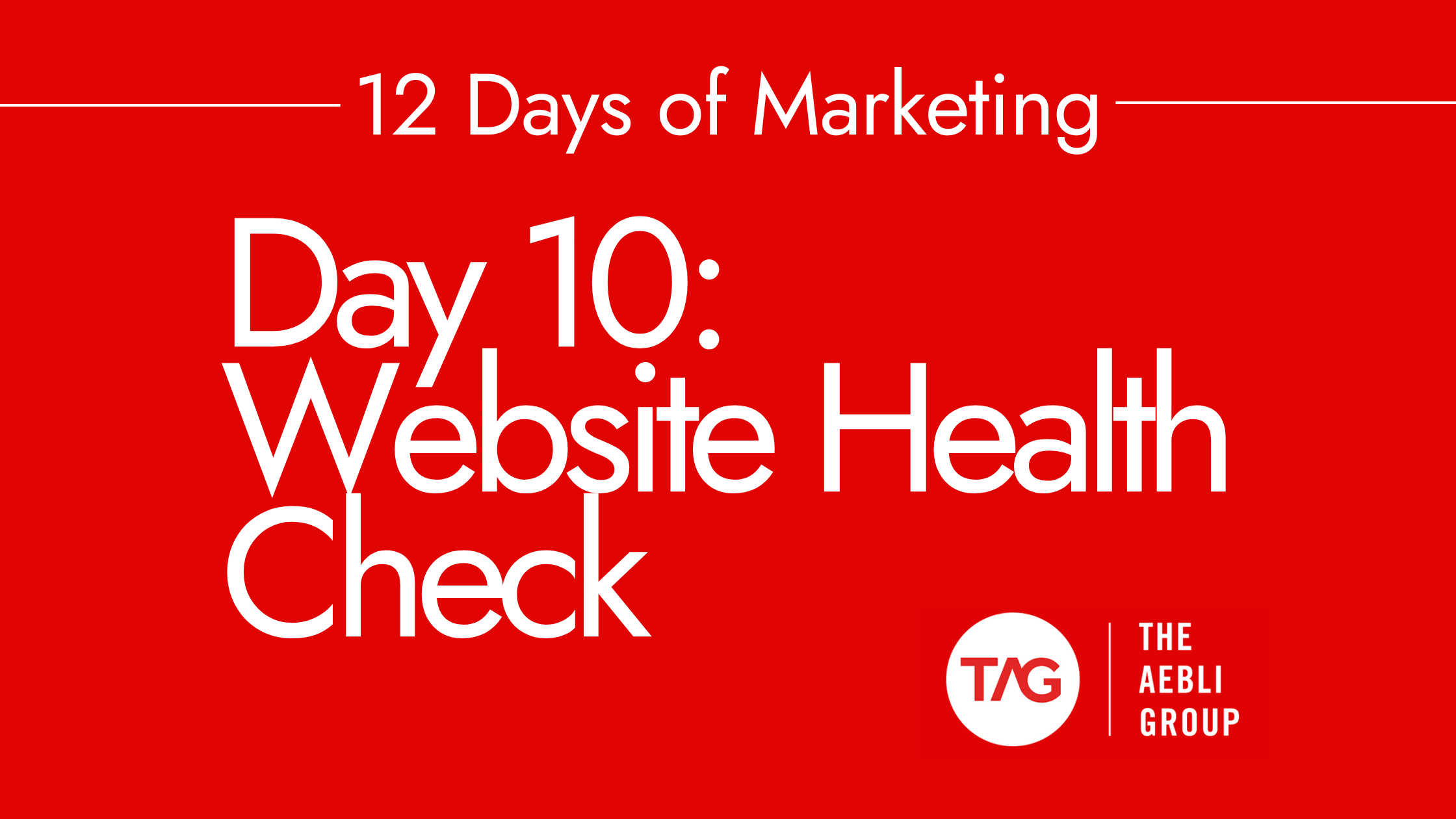 Day 10: Website Health Check